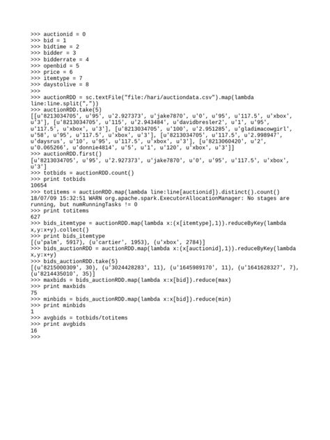 Spark Python Commands Pdf