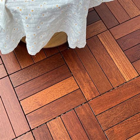 Interlocking Hardwood Flooring Waterproof Wood Flooring Tiles Clearhalo