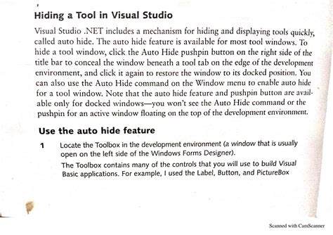 SOLUTION Hiding A Tool In Visual Studio Use The Auto Hide Features For MCS Studypool