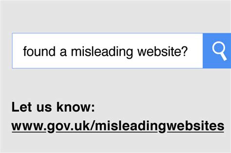 report a misleading website to search engines government digital service