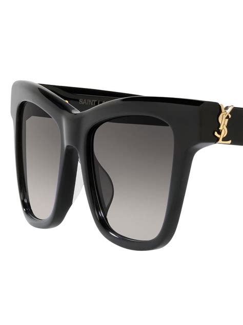 Saint Laurent Eyewear Sl M106 Ysl Plaque Square Sunglasses Farfetch