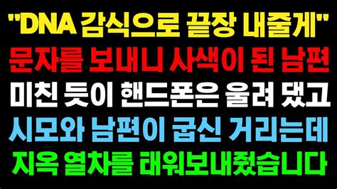 실화사연 문자를 보내니 사색이 된 남편에게 미친듯이 핸드폰은 울려댔고 시모와 남편이 굽신거리는데 지옥 열차를 태워보내줬습니다 라디오드라마 사이다사연 Youtube