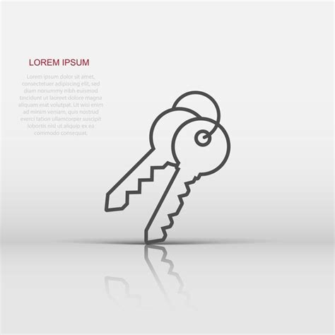 Premium Vector Key Icon In Flat Style Password Vector Illustration On White Isolated