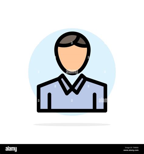 Account Human Man Person Abstract Circle Background Flat Color Icon Stock Vector Image And Art
