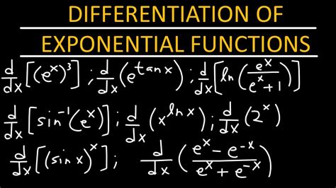Differentiation of exponential functions - Calculus - YouTube