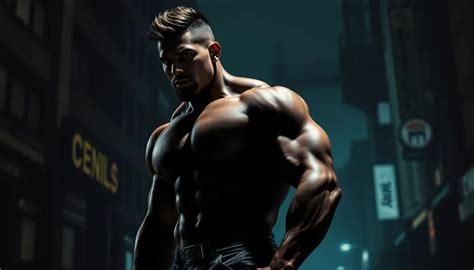 Big Black Muscular Guy Image Free Ai Generator Makepix
