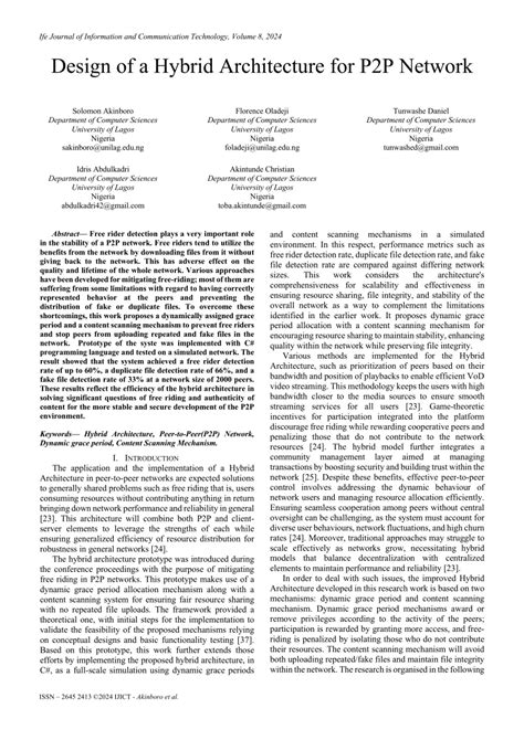 Pdf Design Of A Hybrid Architecture For P2p Network