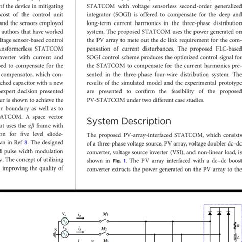 Circuit Diagram Of The Proposed Pv Interfaced Statcom Topology Download Scientific Diagram