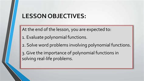 SOLVING PROBLEMS INVOLVING POLYNOMIAL FUNCTIONS Pptx Weather Science