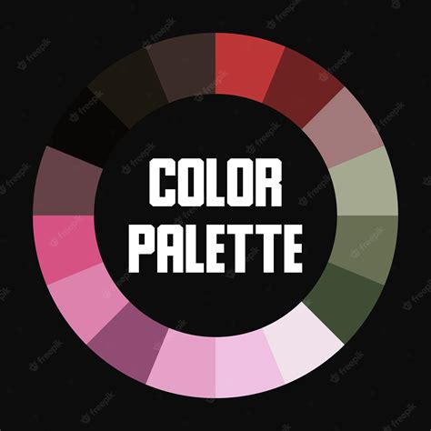 색상환 조합 유니버설 컬러 팔레트 벡터 일러스트 레이 션 프리미엄 벡터