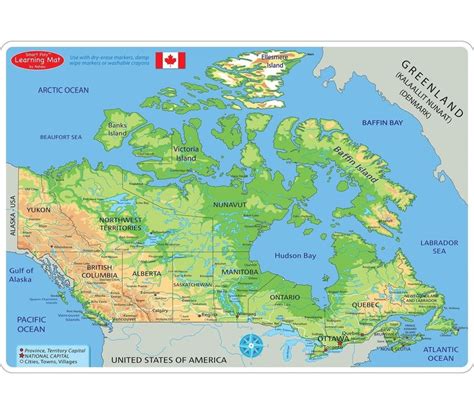 Learning Mat Map Of Canada Learning Tree Educational Store Inc