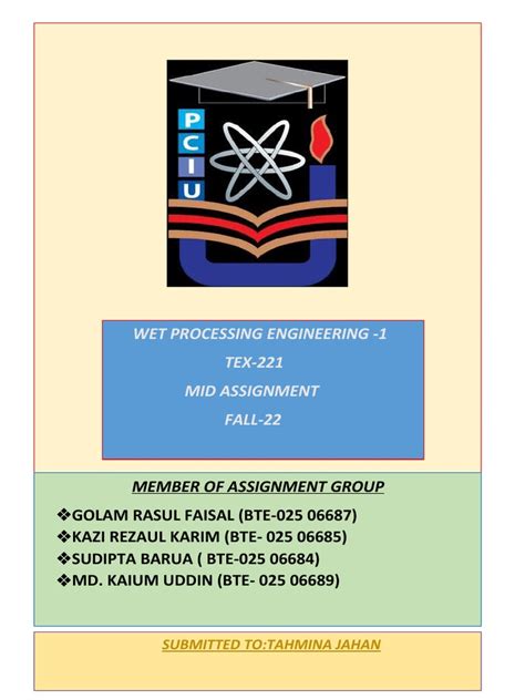 Wet Proc Eng 1 Assignment Tex 221 Pdf Soap Sodium