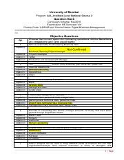 DBM Question Answers Pdf University Of Mumbai Program ALL Institute Level Optional Course 2