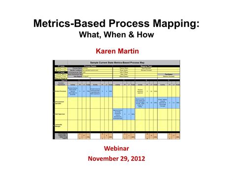 Metrics Based Process Mapping What When How PDF