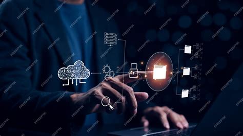 Premium Photo Dms Document Management System Concept Businessman Working And Using