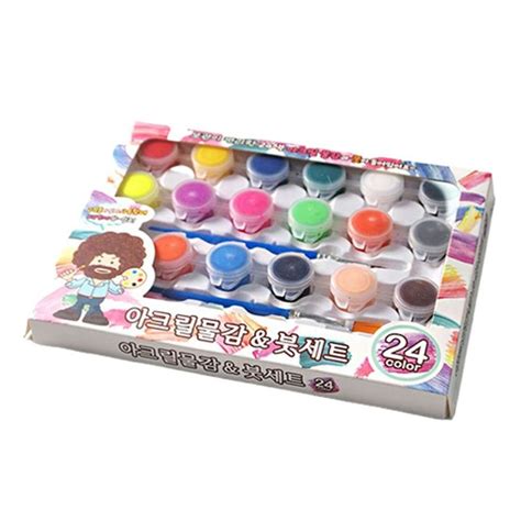 24색 아크릴물감 붓세트 3p 학교 미술 색칠 채색도구 홈플러스 택배배송