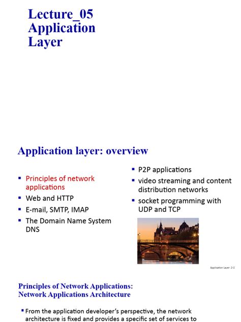 Lecture 05 Application Layer Part 01 Pdf Business Computers