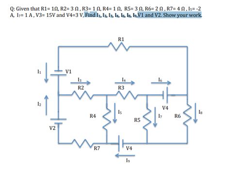 Solved Find I I I I I I I V And V Show Chegg Com