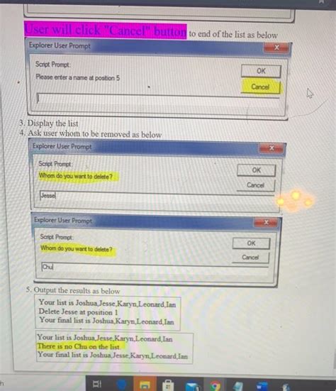 Solved Remove A Name From A Name List Click Here For The Chegg Com