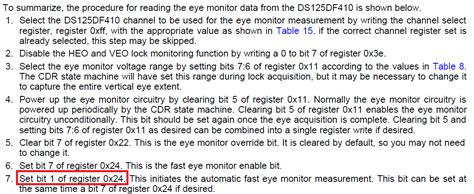 DS125DF410 Question About The Settings Of EOM Interface Forum Interface TI E2E Support Forums