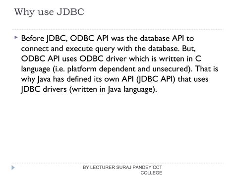 Basic Java Database Connectivityjdbc Ppt