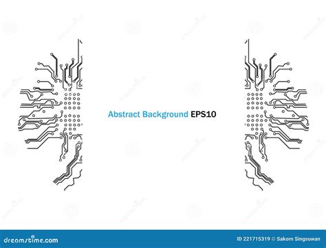 Abstract Vector Digital Circuit Technology Background Concept With Technologyillustration