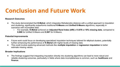 K Means Clustering With Incomplete Data Using Mahalanobis Distancepptx