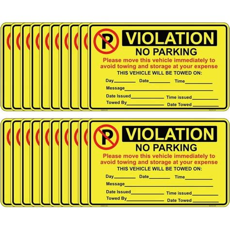 Parking Violations Stickers
