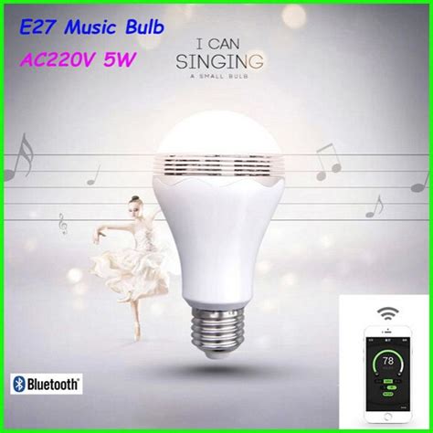 Hot Sale W Bluetooth E Led Bulb V New Year Led Music Bulb Bluetooth Bulb Speaker Free