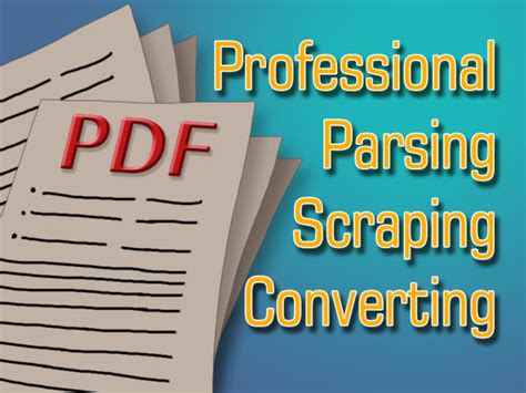 Parse And Convert Large Pdf File To Csv Or Json Xml By Dmytroproh Fiverr