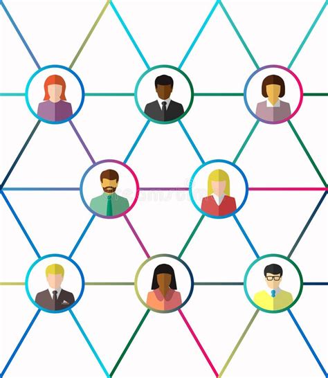 Networking Concept With People And Lines As Network Symbol Stock Vector