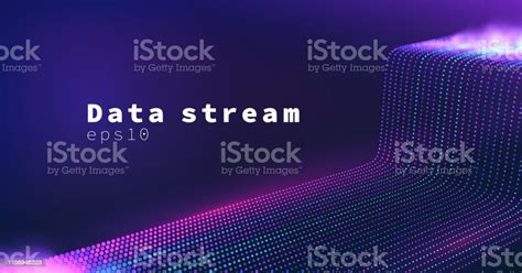 Science Technology Vector Background Data Stream Datacenter Wide