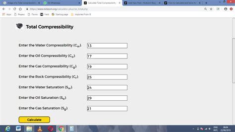 How To Calculate And Solve For Total Compressibility Of A Reservoir
