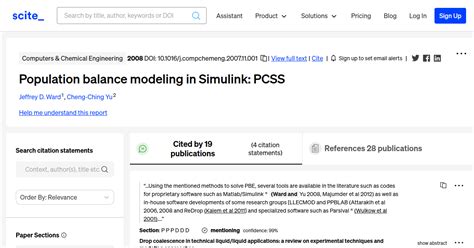 Population Balance Modeling In Simulink Pcss