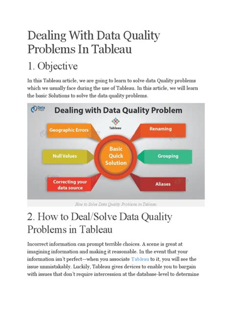Dealing With Data Quality Problems In Tableau 76 Pdf Data Quality
