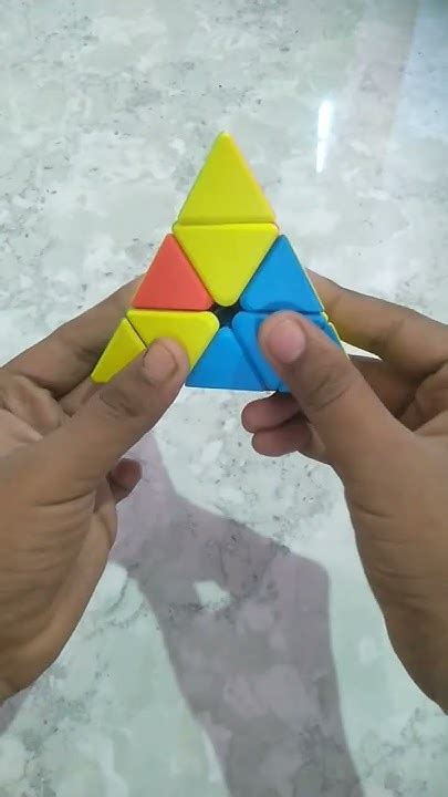 Pyramid Cube Solve Tricks Cube Pyraminxcube Cubeshorts Puzzle Toy Youtube Youtubeshorts