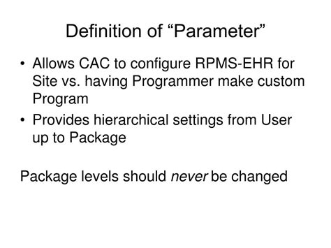 PPT Parameters PowerPoint Presentation Free Download ID