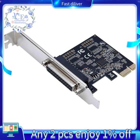 1 Piece High Quality Parallel Port DB25 25Pin Pcie Riser Card LPT Printer To PCI E Express Card