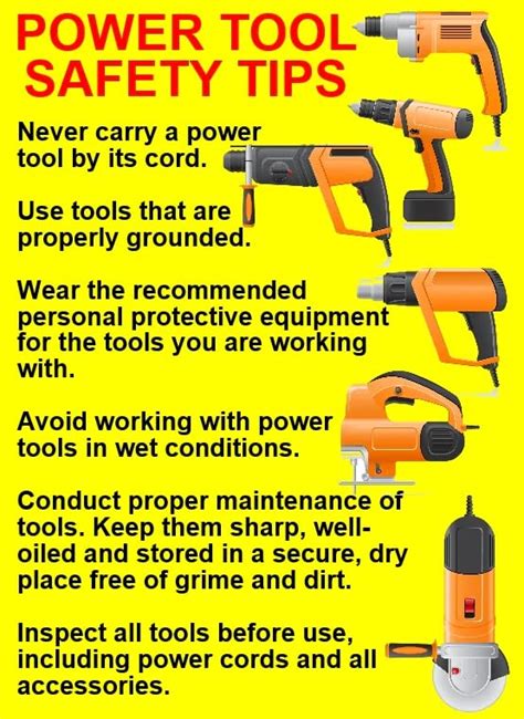 Power Tool Safety Tips Sign Sticker Waterproof Sticker Signage Sticker