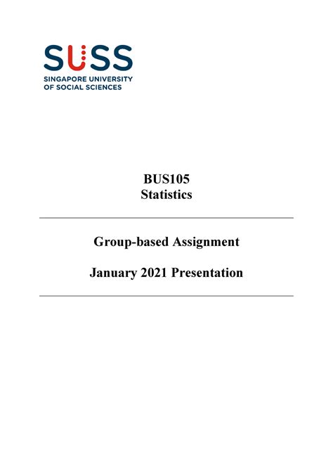 group based assignment bus statistics group based assignment january