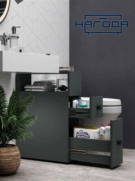 ᐉ Шафа для ванної ШВК 36 Антрацит • Краща ціна в Києві Україні • Купити в Епіцентр