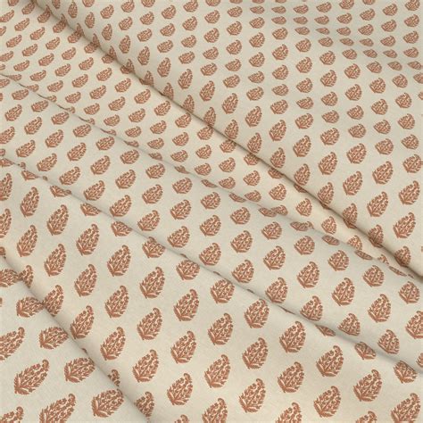 Indira Rust Printed Cotton Fabric The Pure Edit