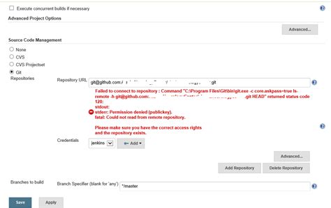 Jenkins Integration With Github Plugin For Private Repository Stack Overflow