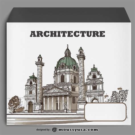 3 Architecture Envelope Free Template In Psd Mous Syusa