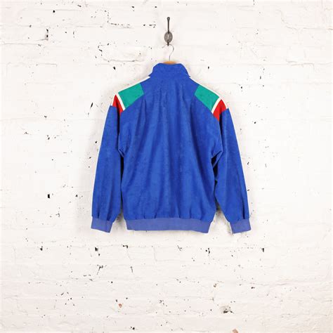 Adidas Velour 90s Tracksuit Top Jacket Blue S Headlock