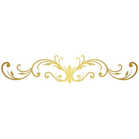 Premium Vector Gold Floral Ornament Border Vector