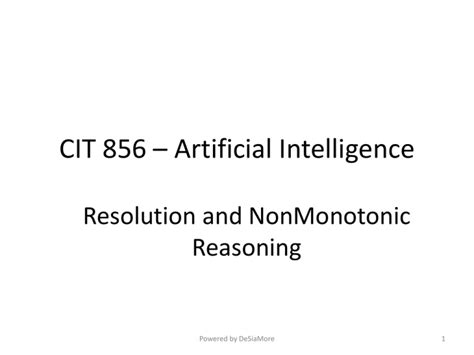 resolution and nonmonotonic reasoning