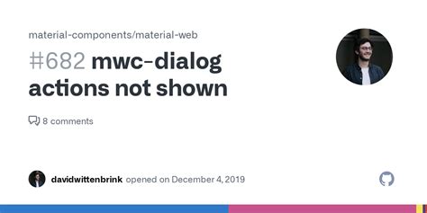 mwc dialog actions not shown · issue 682 · material components