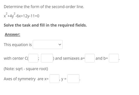 Solved Determine The Form Of The Second Order