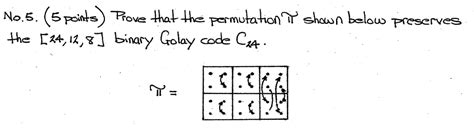 solved no 5 5 points prove that the permutation t shown